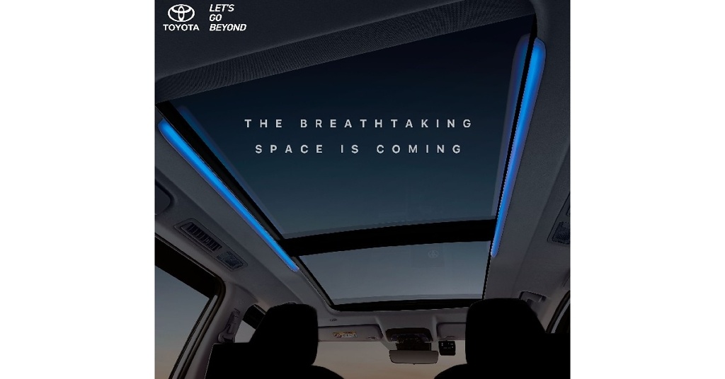 Toyota Innova HyCross teased, panoramic sunroof confirmed